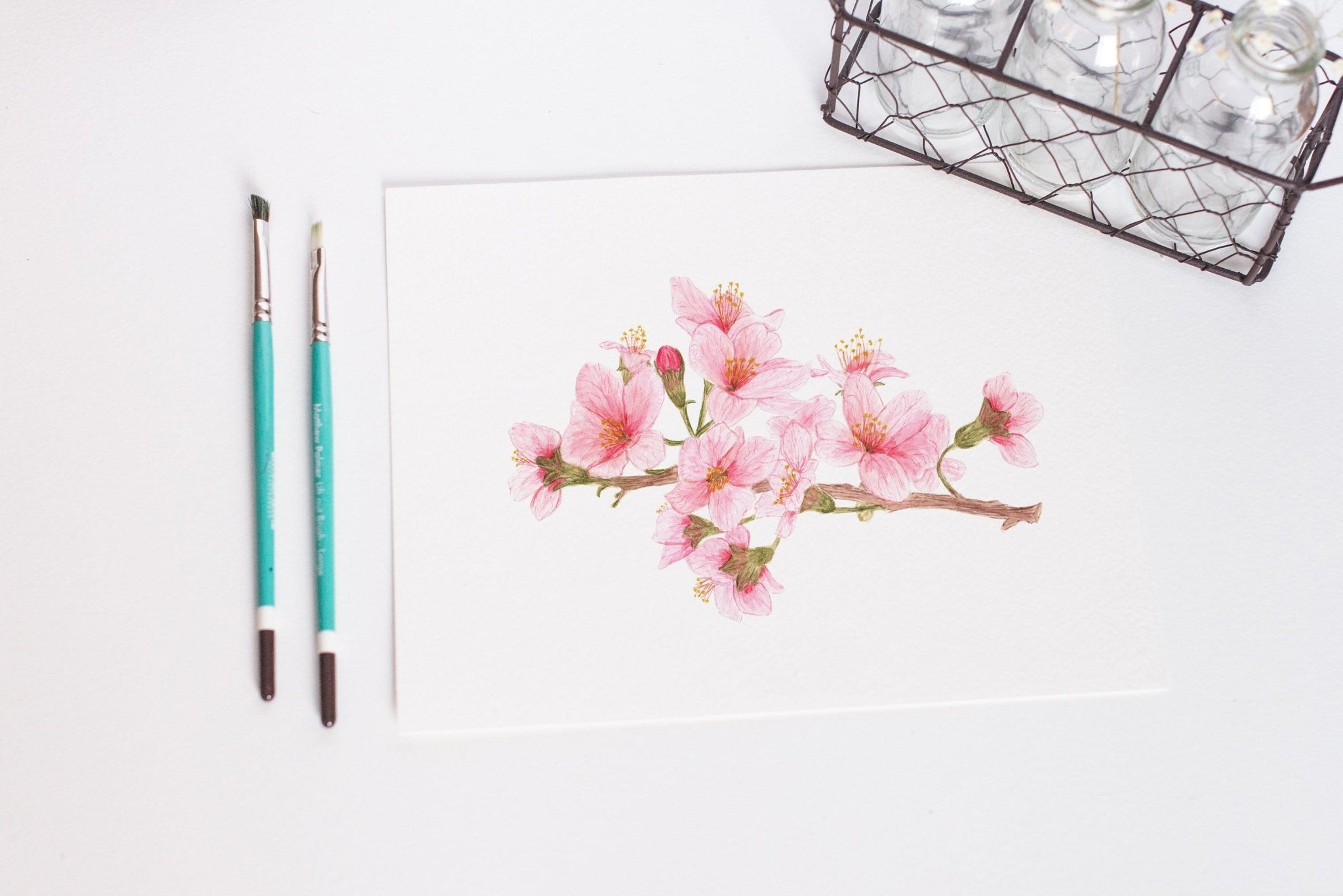 cherry tree flowers drawing